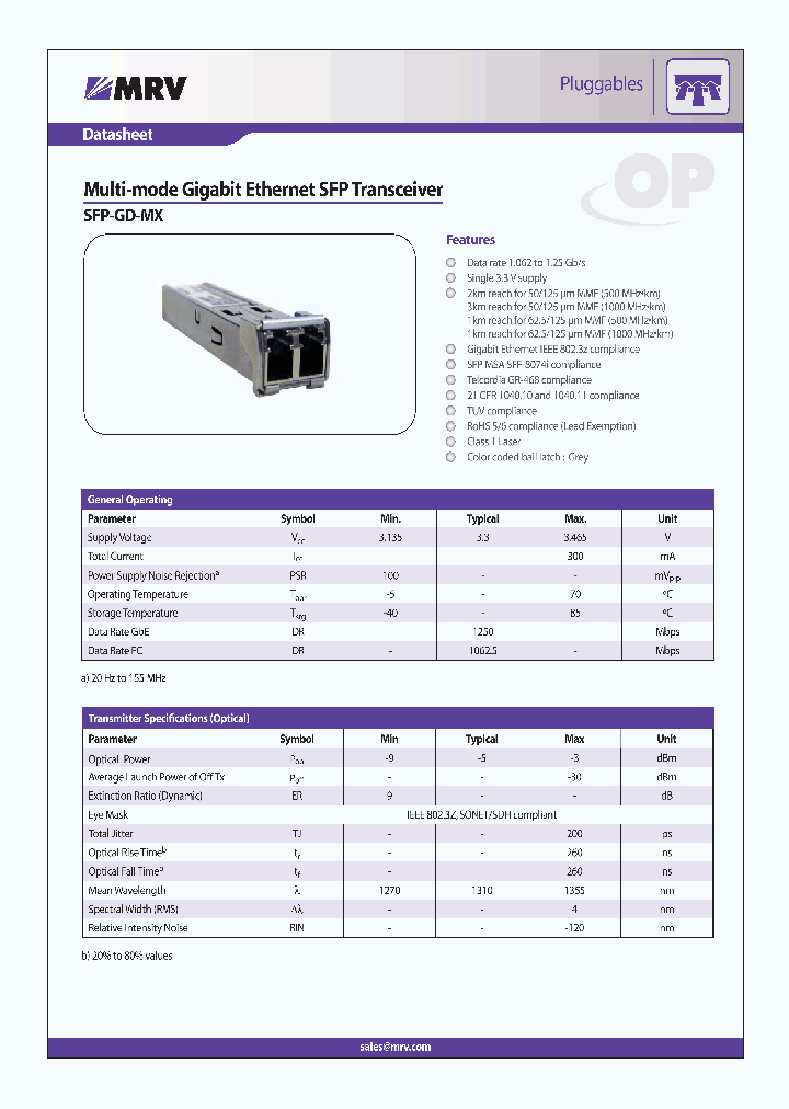 SFP-GD-MX_4442890.PDF Datasheet Download --- IC-ON-LINE