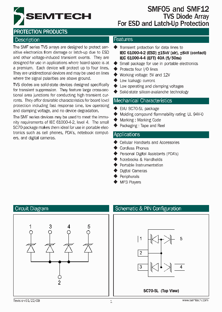 SMF05TC_4278824.PDF Datasheet Download --- IC-ON-LINE