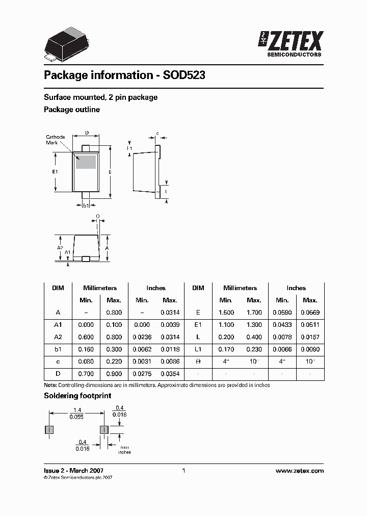 SOD523_4395009.PDF Datasheet Download --- IC-ON-LINE