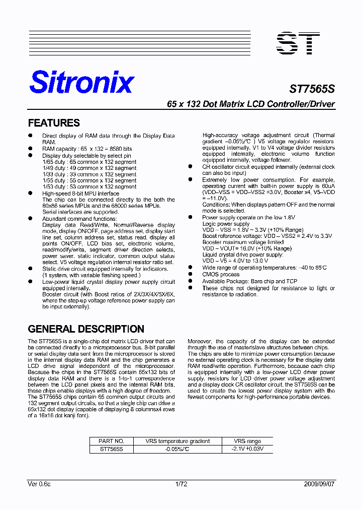 ST7565S_4810150.PDF Datasheet Download --- IC-ON-LINE