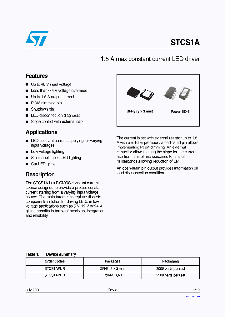 STCS1A_4219858.PDF Datasheet Download --- IC-ON-LINE