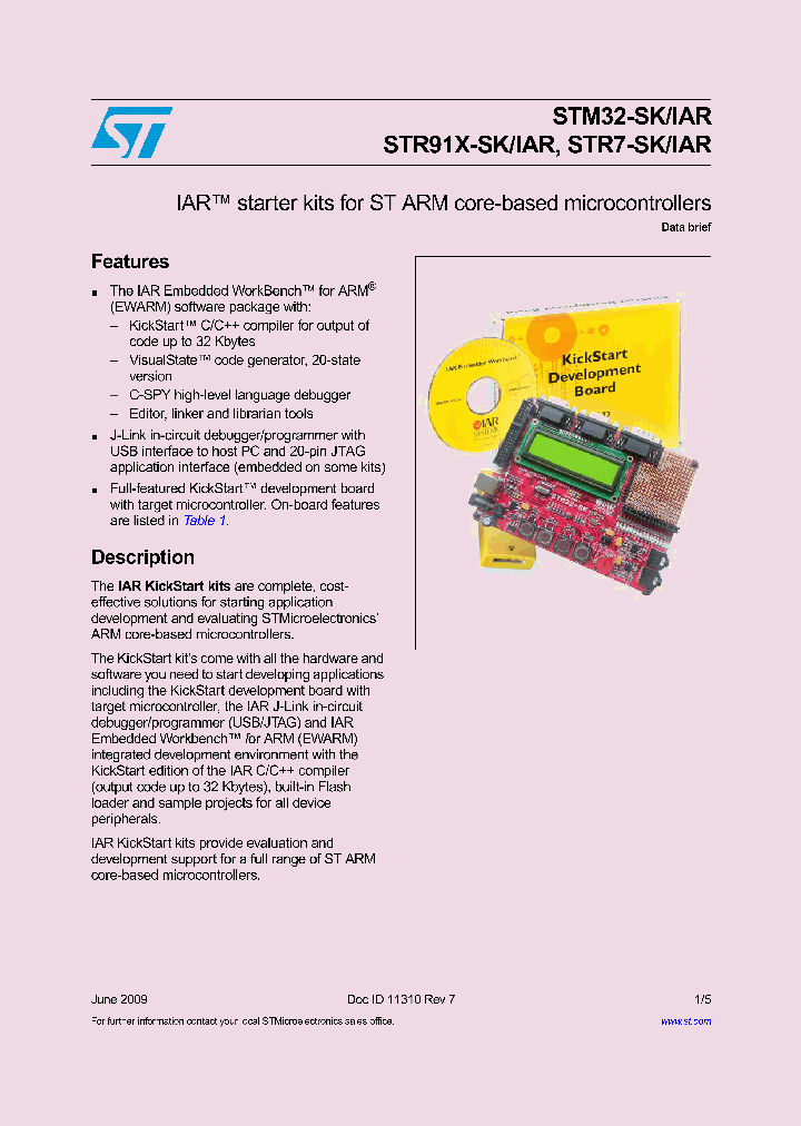 STM32-SK-IAR_4638803.PDF Datasheet Download --- IC-ON-LINE