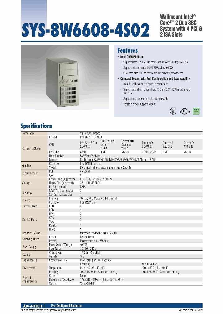 SYS-8W6608-4S02_4533435.PDF Datasheet Download --- IC-ON-LINE
