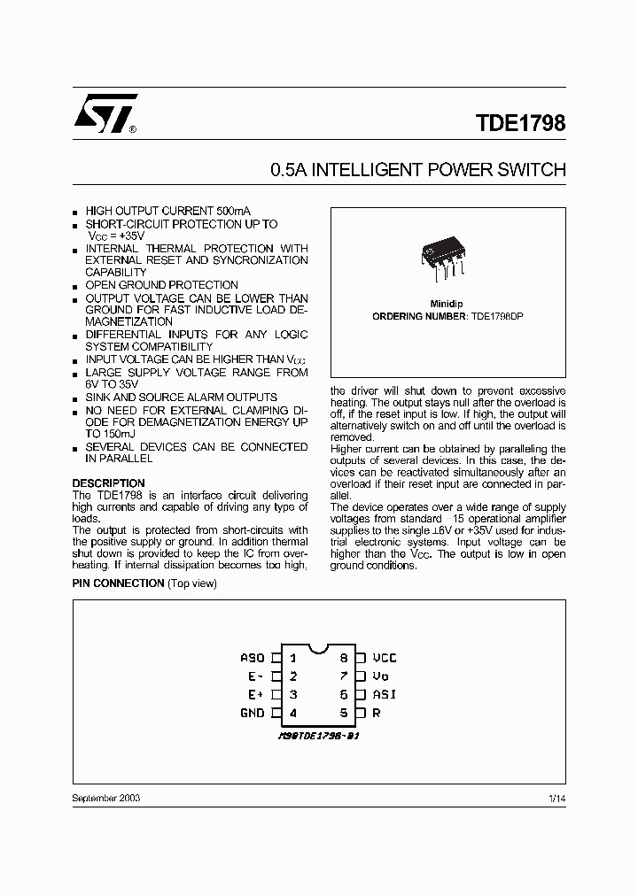 TDE179803_4235708.PDF Datasheet Download --- IC-ON-LINE