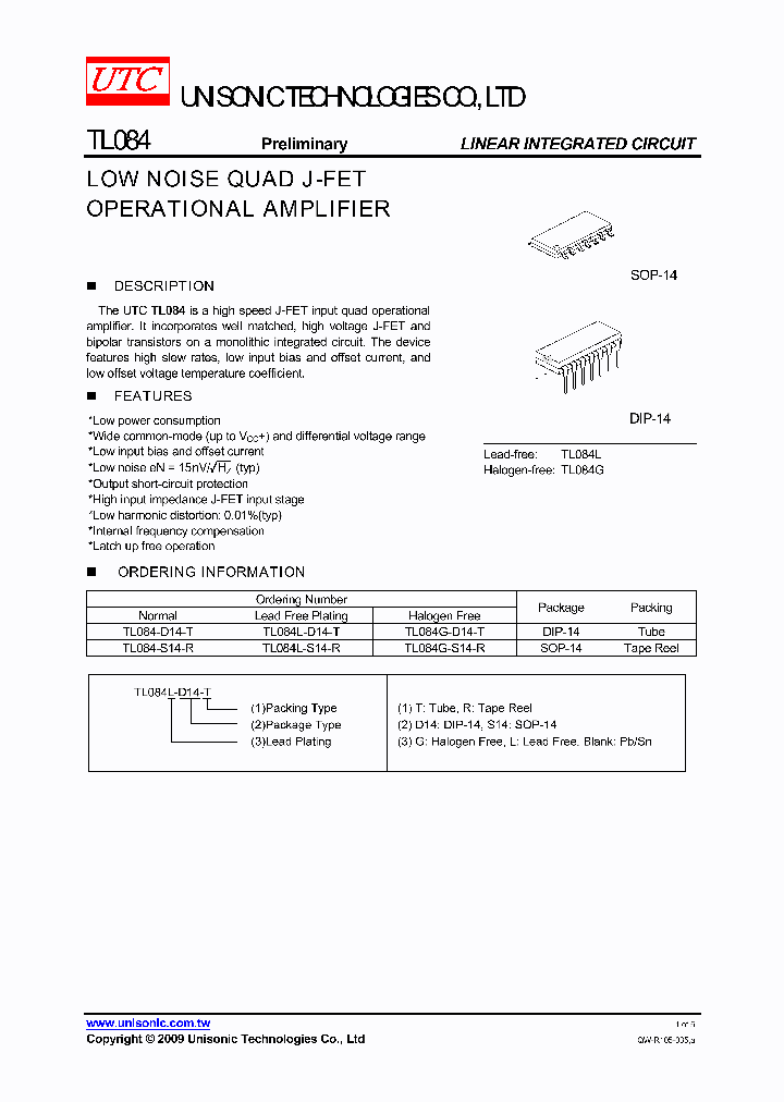TL084_4588041.PDF Datasheet Download --- IC-ON-LINE