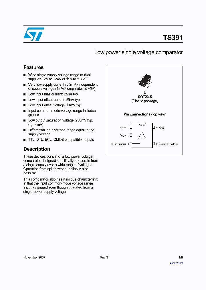 TS391IYLT_4485455.PDF Datasheet Download --- IC-ON-LINE