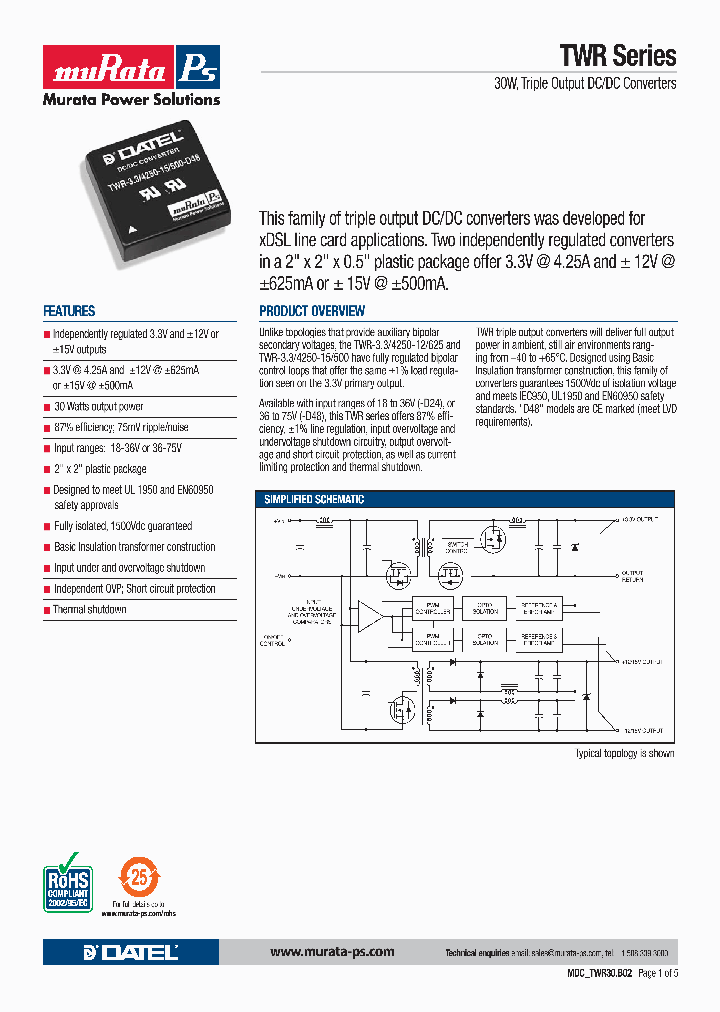 TWR-334250-12625-D24_4403960.PDF Datasheet Download --- IC-ON-LINE