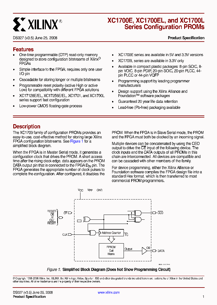 XC1700E1_4519779.PDF Datasheet Download --- IC-ON-LINE