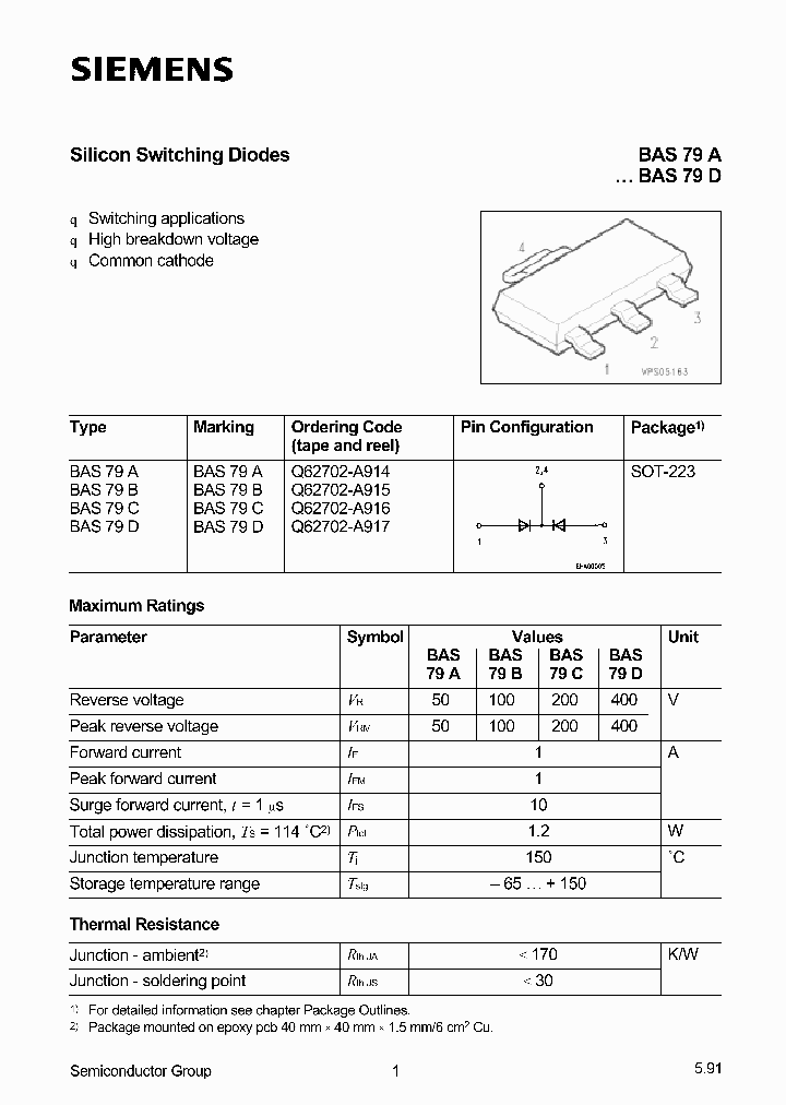 BAS79A_975446.PDF Datasheet Download --- IC-ON-LINE