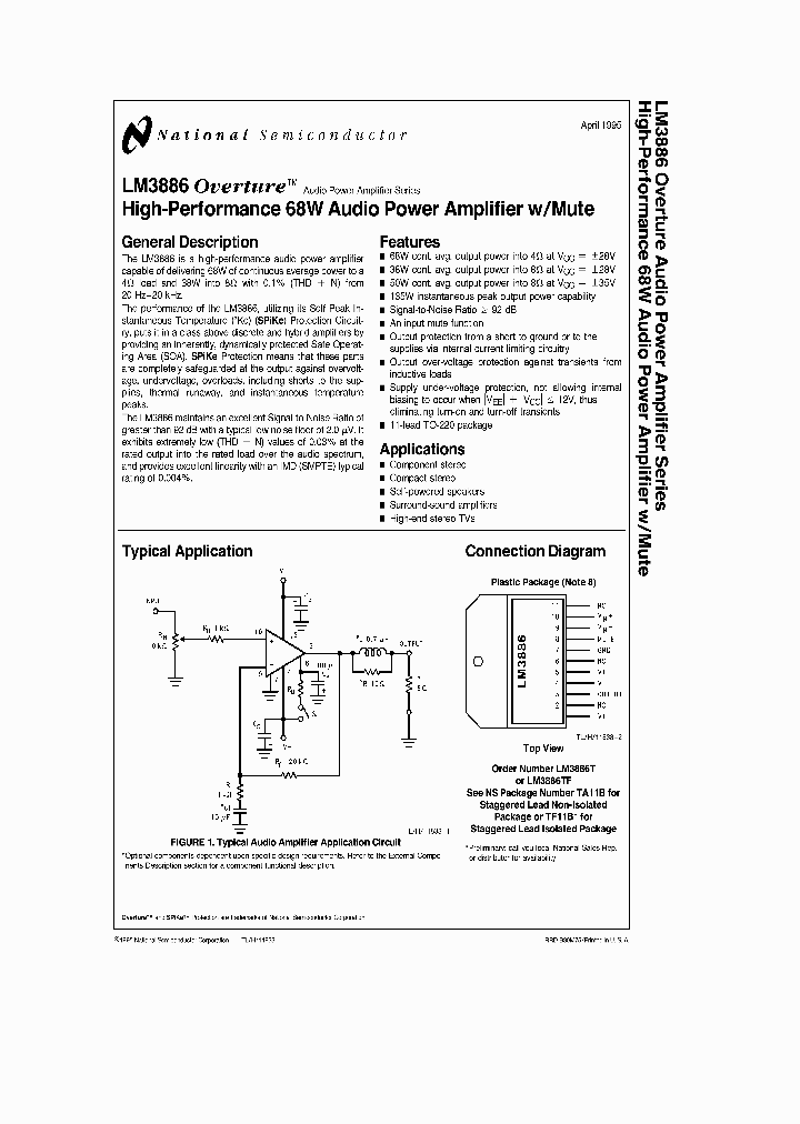 LM3886_988475.PDF Datasheet Download --- IC-ON-LINE