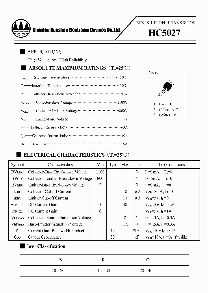 HC5027_4928308.PDF Datasheet Download --- IC-ON-LINE