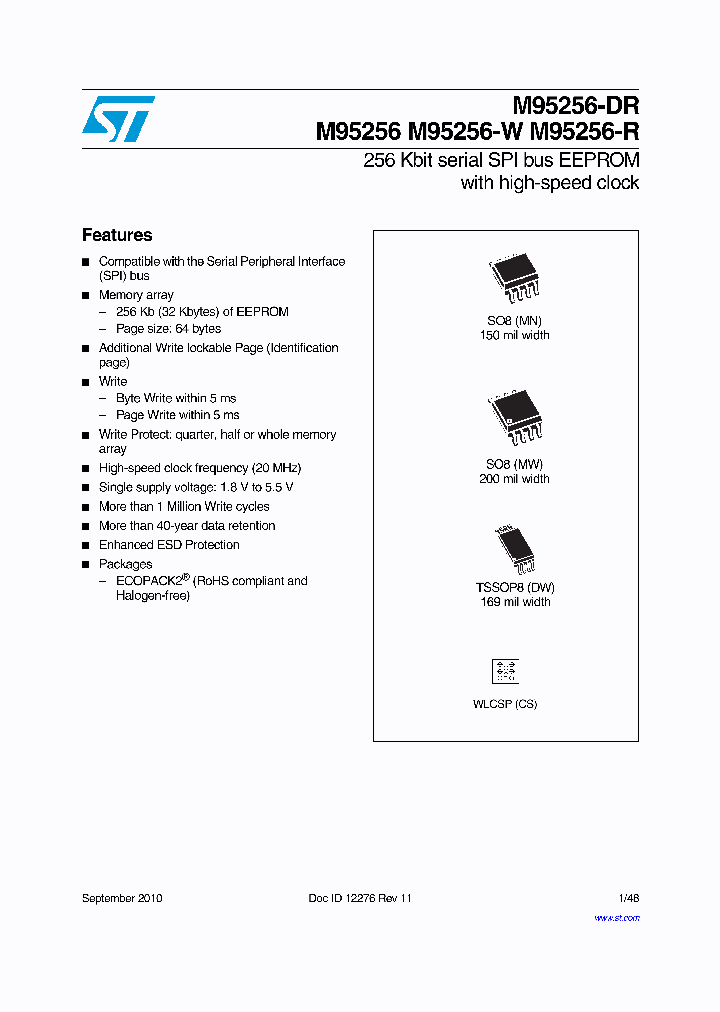 M95256-MW6GA_4943131.PDF Datasheet Download --- IC-ON-LINE