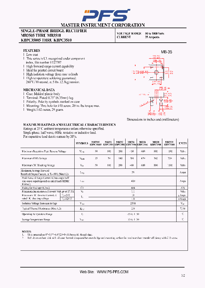 MB352_4948798.PDF Datasheet Download --- IC-ON-LINE
