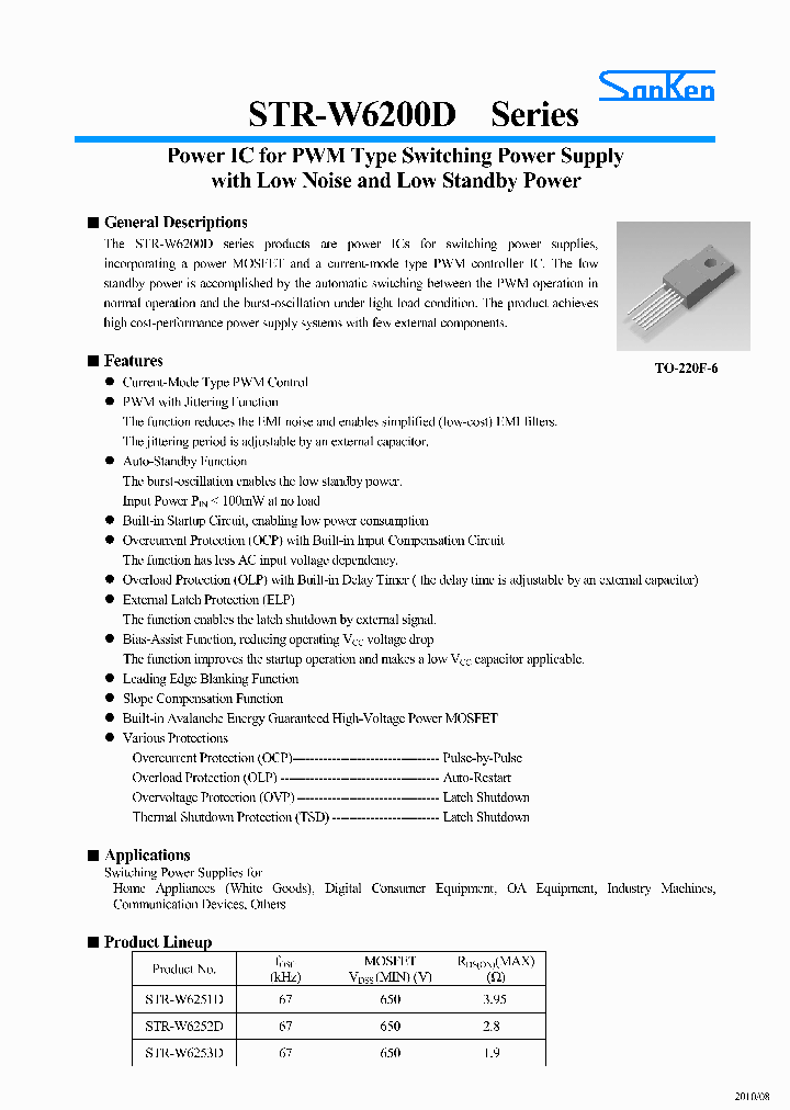STR-W6251D_4960090.PDF Datasheet Download --- IC-ON-LINE
