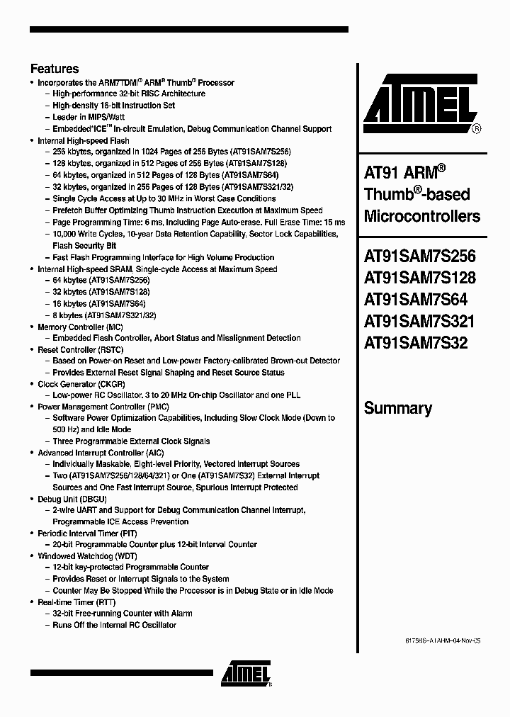 AT91SAM7S128_4972709.PDF Datasheet Download --- IC-ON-LINE