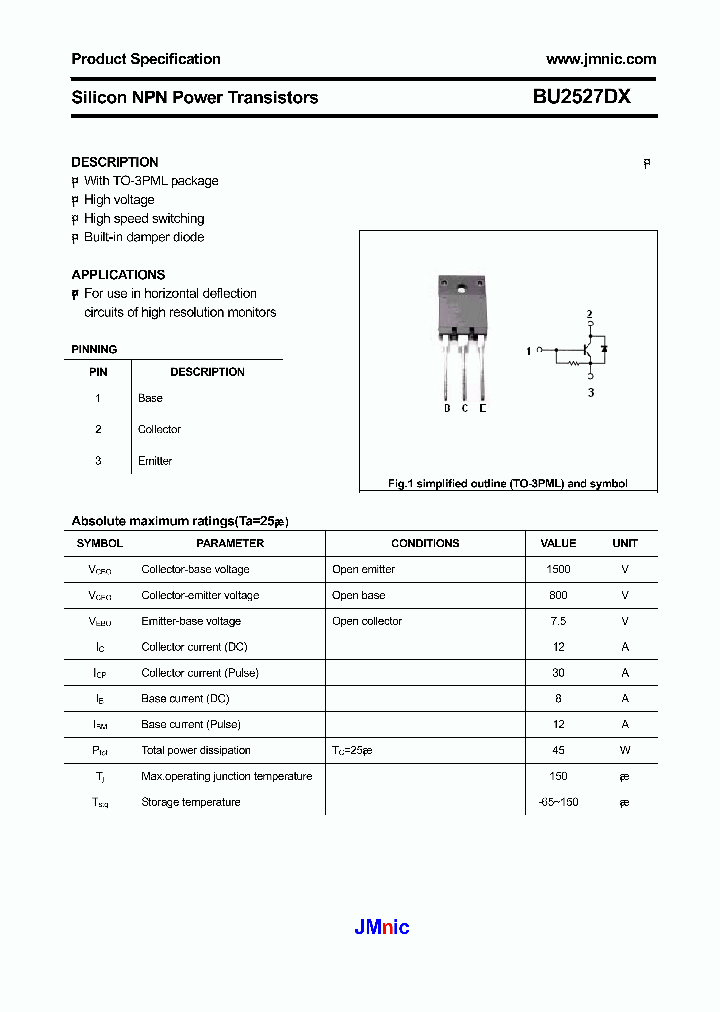 Bu2527dx 4974741 Pdf Datasheet Download Ic On Line