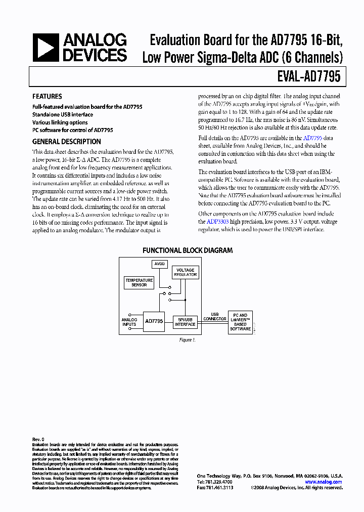 Eval Ad7795 4977365 Pdf Datasheet Download Ic On Line