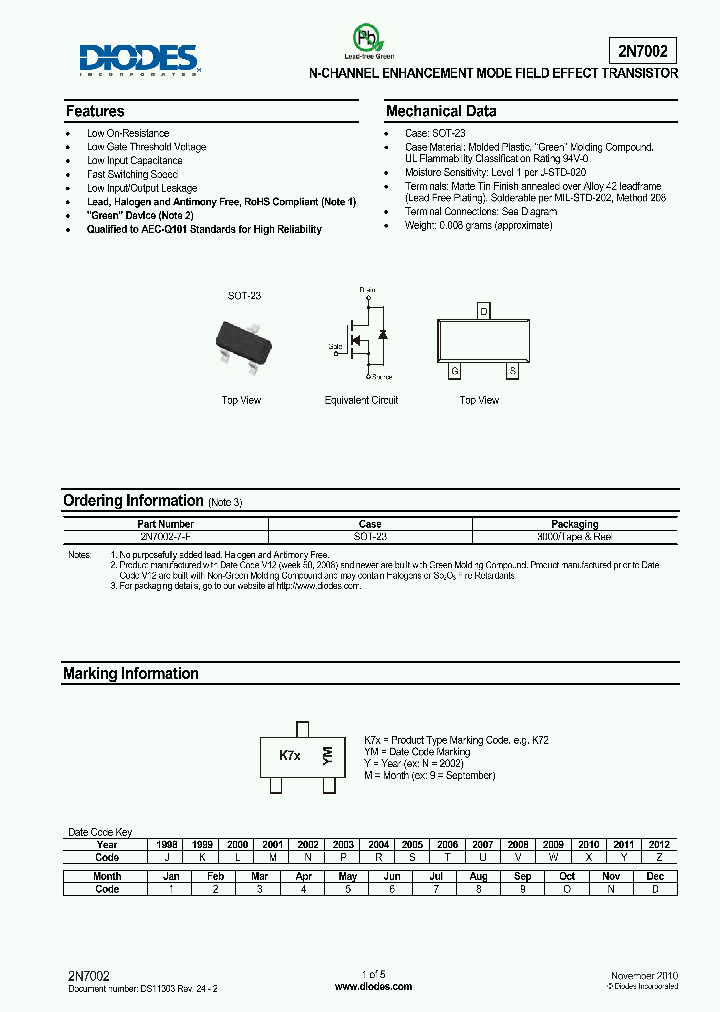 2N7002-7-F_4982080.PDF Datasheet Download --- IC-ON-LINE