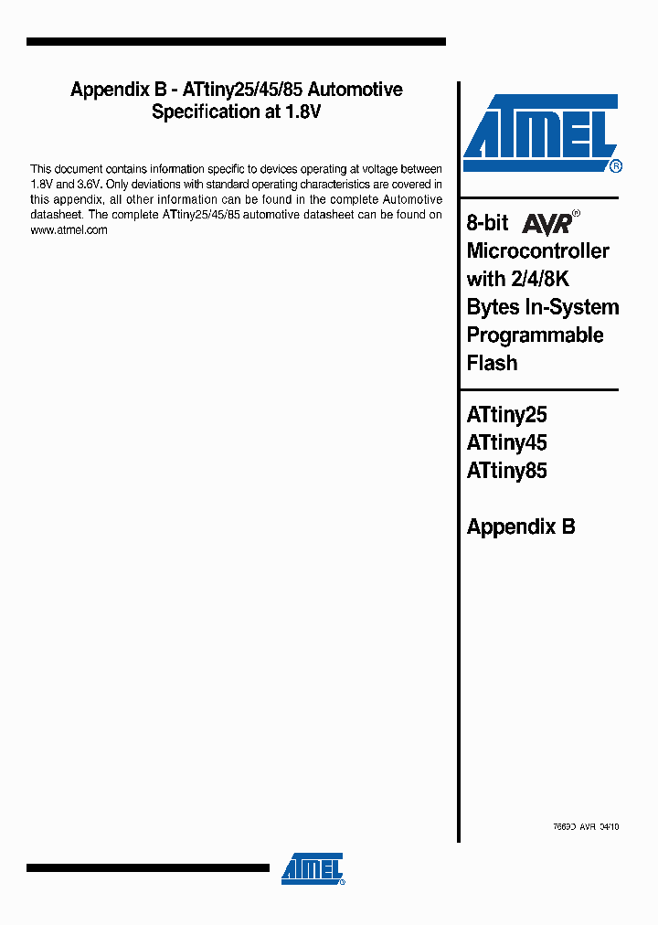 ATTINY85_4983760.PDF Datasheet Download --- IC-ON-LINE