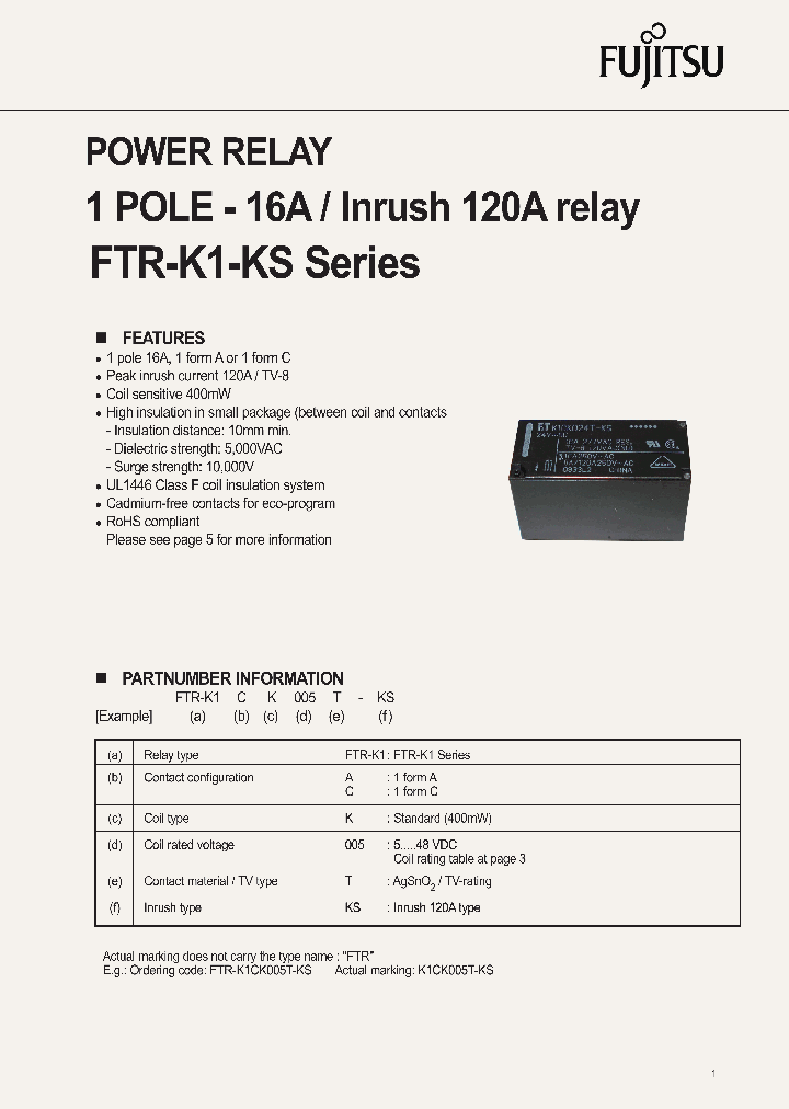 FTR-K1CK005T-KS_4983793.PDF Datasheet Download --- IC-ON-LINE