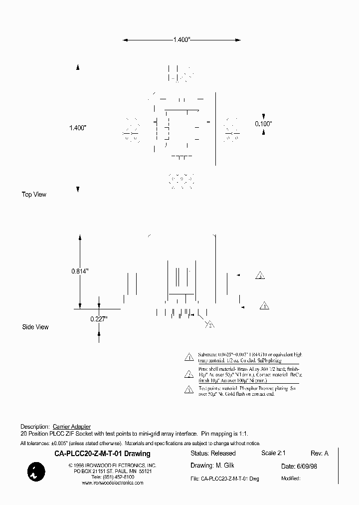 CA-PLCC20-Z-M-T-01_4992908.PDF Datasheet Download --- IC-ON-LINE