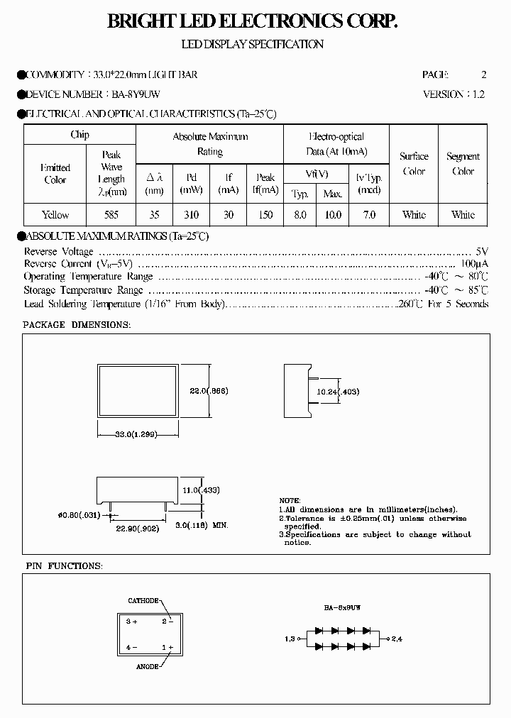 BA-8Y9UW_5001530.PDF Datasheet Download --- IC-ON-LINE