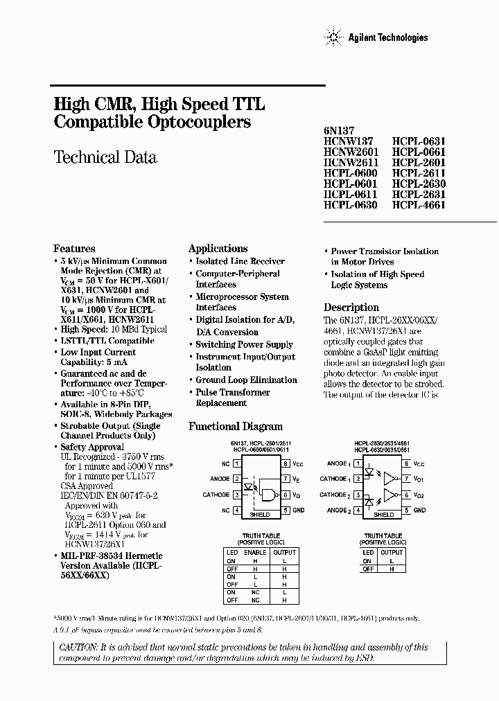 HCPL-0600_5012193.PDF Datasheet Download --- IC-ON-LINE