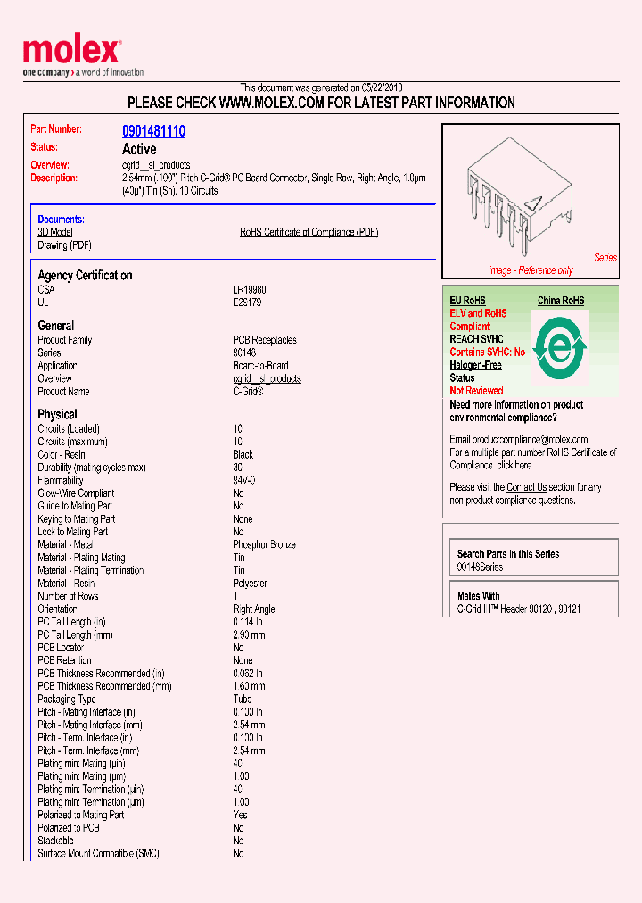 90148-1110_5026602.PDF Datasheet Download --- IC-ON-LINE