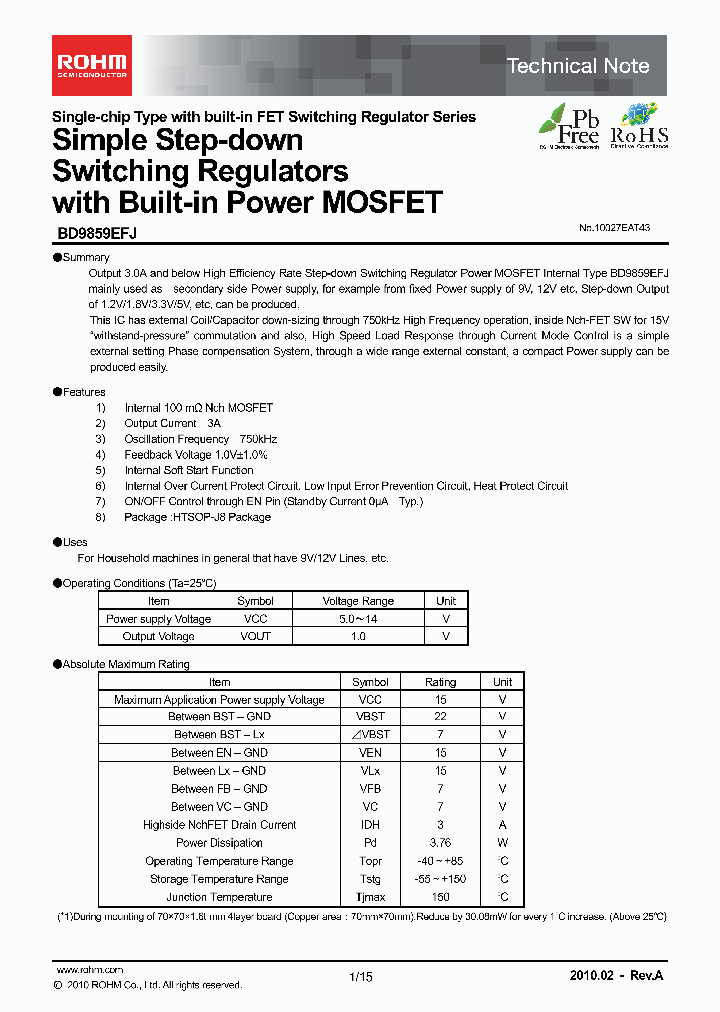 BD9859EFJ_5027957.PDF Datasheet Download --- IC-ON-LINE