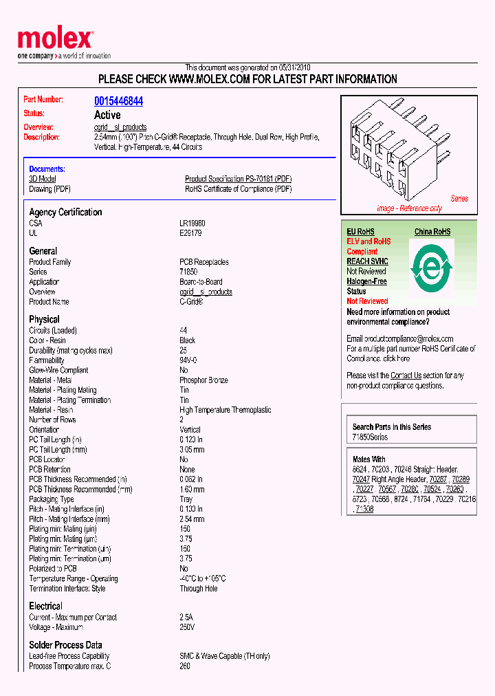 71850-0085_5032394.PDF Datasheet Download --- IC-ON-LINE