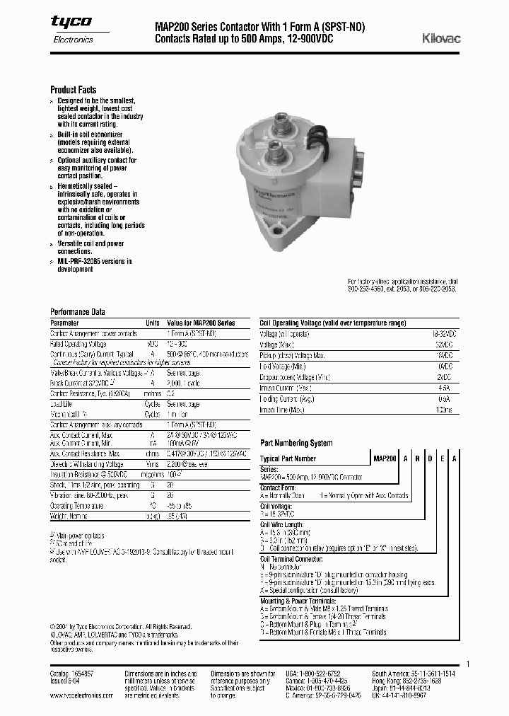 MAP200HRDEA_5039962.PDF Datasheet Download --- IC-ON-LINE
