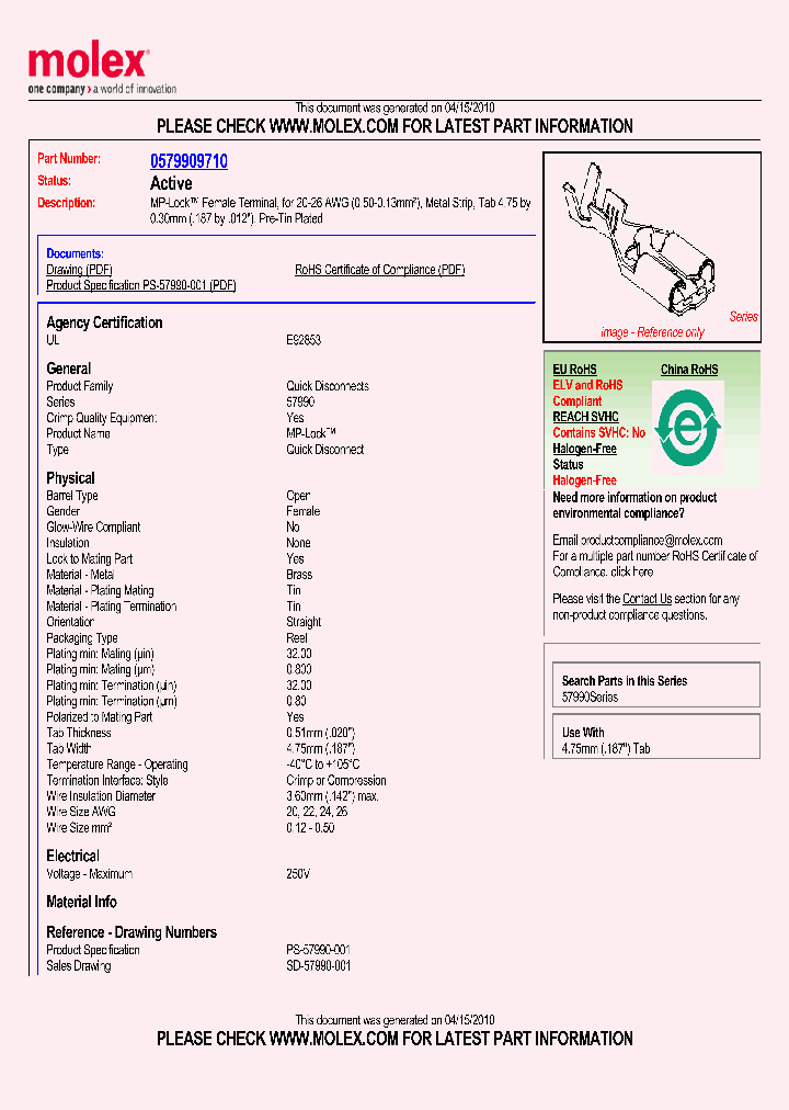 57990-9710_5048848.PDF Datasheet Download --- IC-ON-LINE