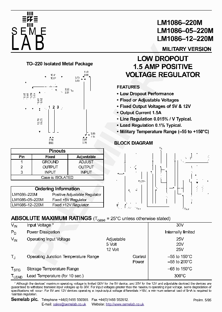 LM1086-05-220M_5053742.PDF Datasheet Download --- IC-ON-LINE