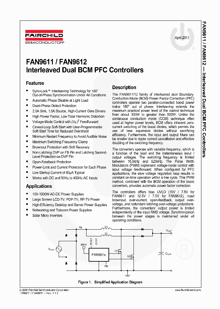 FAN7527B_5059744.PDF Datasheet Download --- IC-ON-LINE