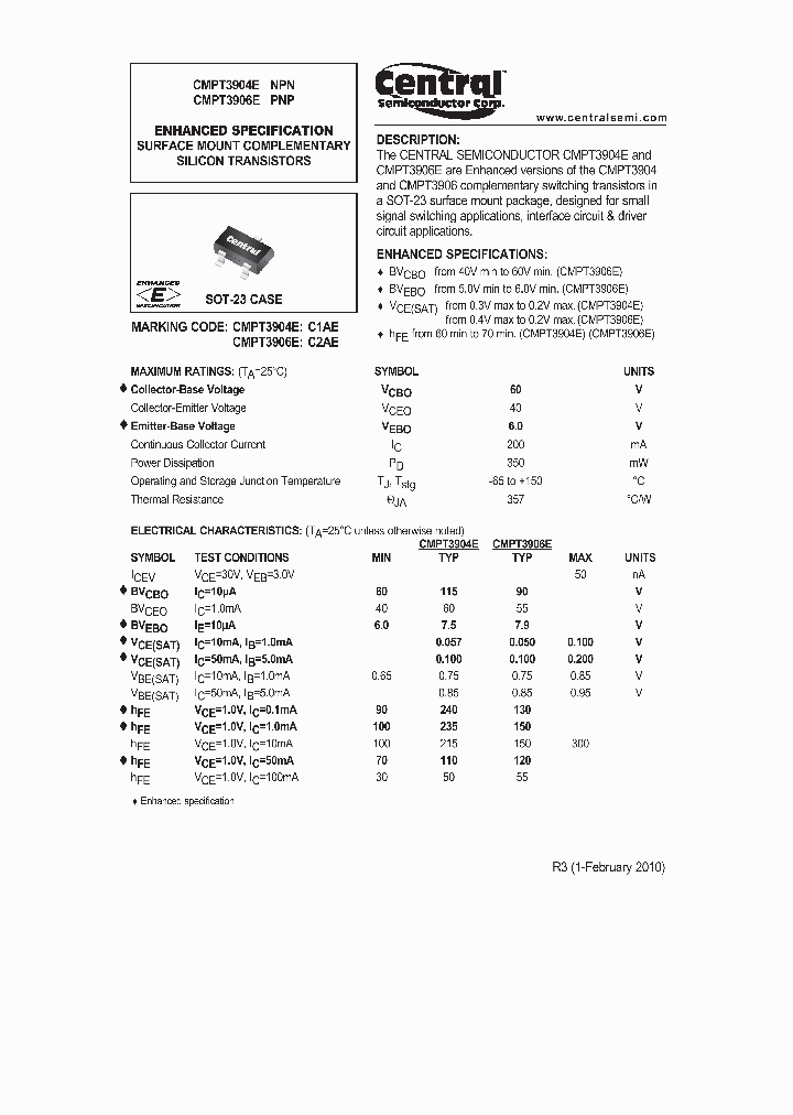 CMPT3904E10_5060899.PDF Datasheet Download --- IC-ON-LINE