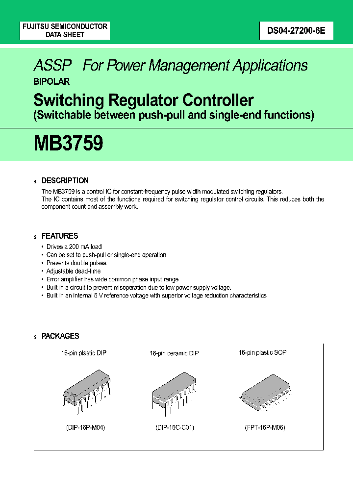 MB3759C_2594.PDF Datasheet Download --- IC-ON-LINE