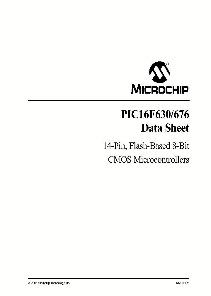 PIC16F676-EP_6207.PDF Datasheet Download --- IC-ON-LINE