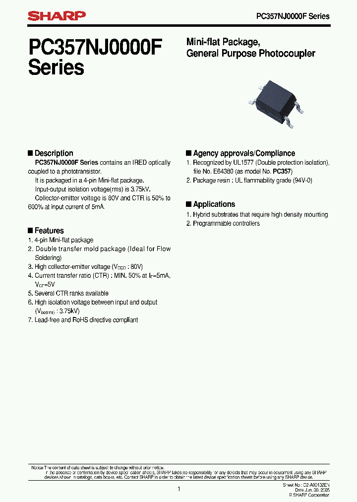 PC357NJ0000F_11024.PDF Datasheet Download --- IC-ON-LINE
