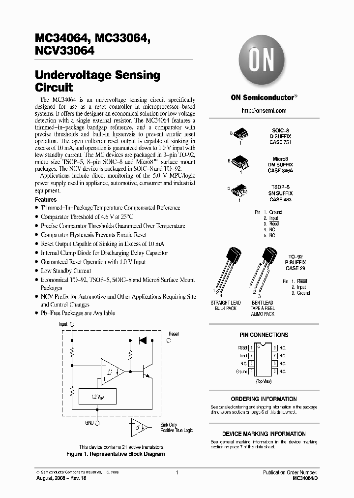 MC34064D-5G_28477.PDF Datasheet Download --- IC-ON-LINE
