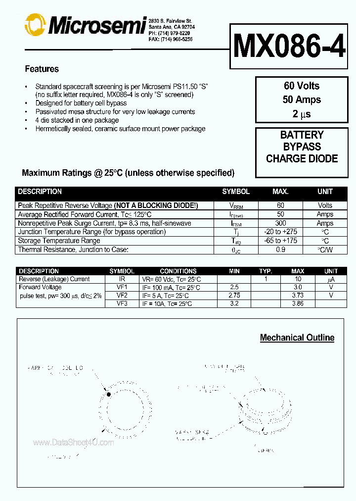 MX086-4_38181.PDF Datasheet Download --- IC-ON-LINE