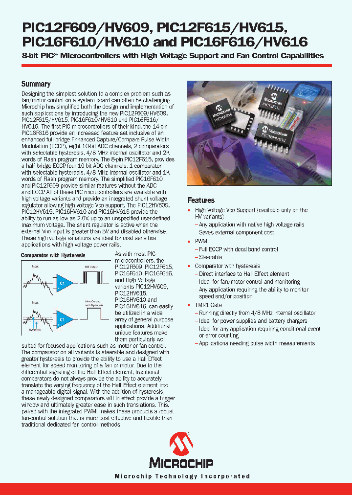 PIC16F616_54509.PDF Datasheet Download --- IC-ON-LINE