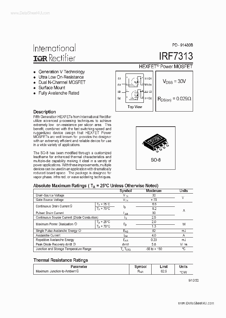 F7313_39760.PDF Datasheet Download --- IC-ON-LINE