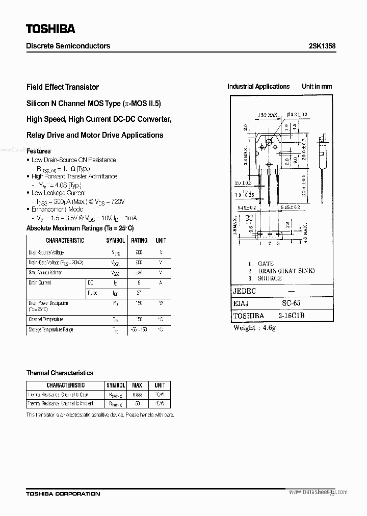 K1358_68838.PDF Datasheet Download --- IC-ON-LINE