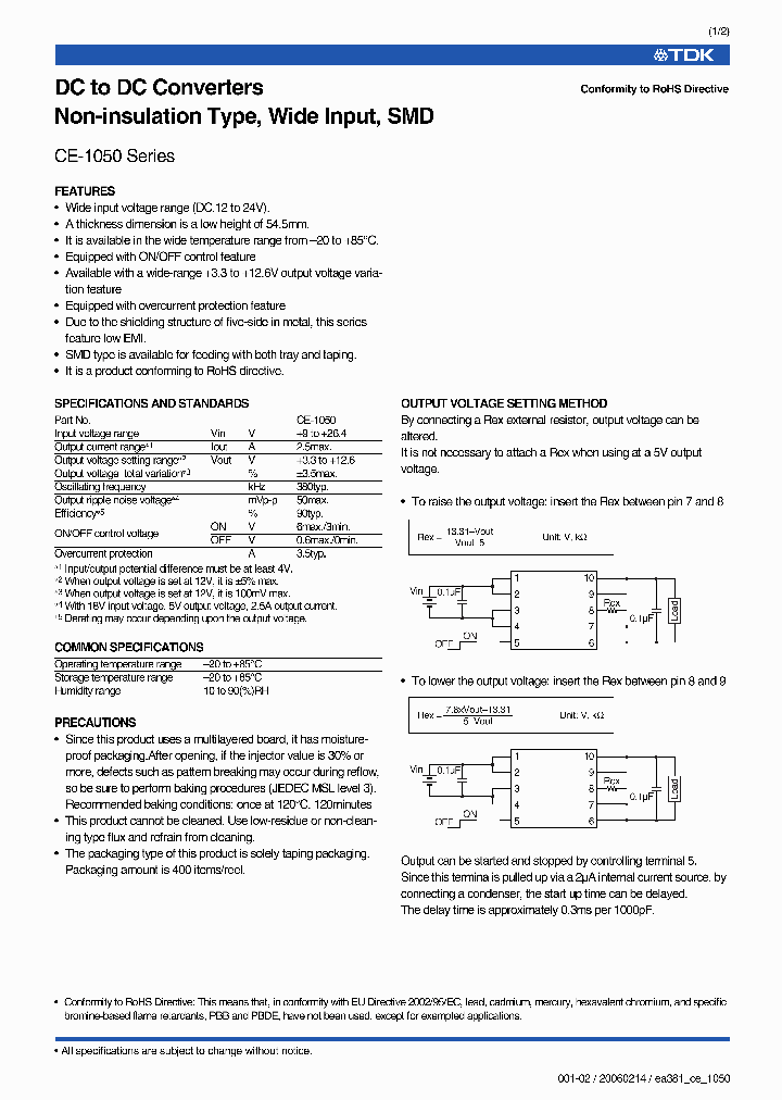 CE-1050_99082.PDF Datasheet Download --- IC-ON-LINE