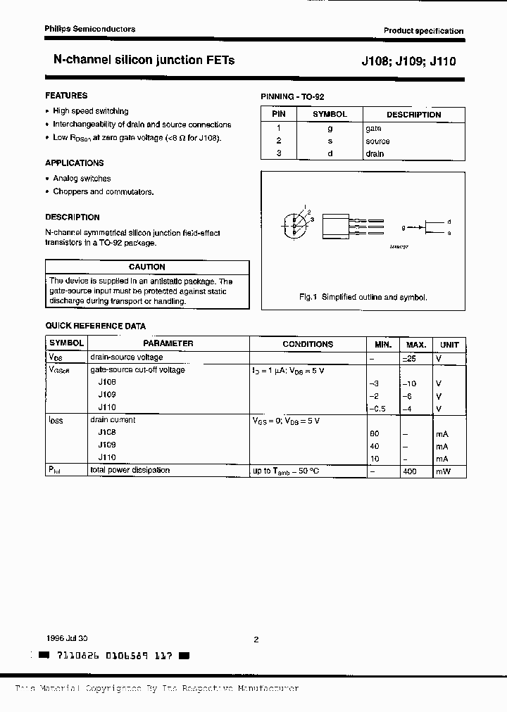 J108_113770.PDF Datasheet Download --- IC-ON-LINE