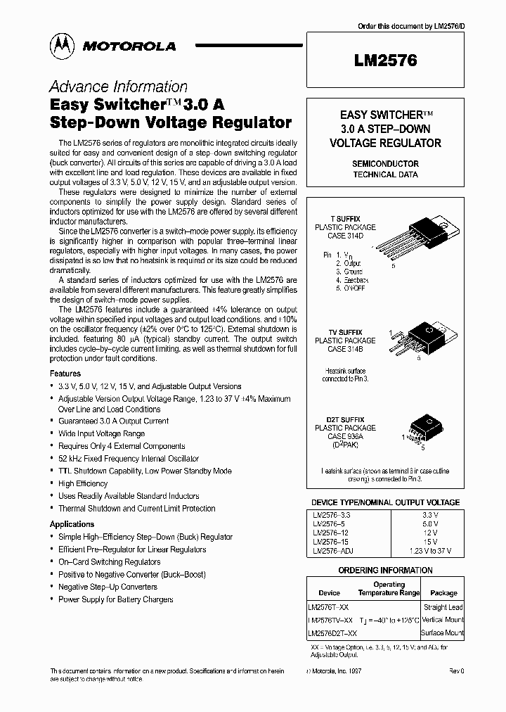 LM2576T-ADJ_132796.PDF Datasheet Download --- IC-ON-LINE