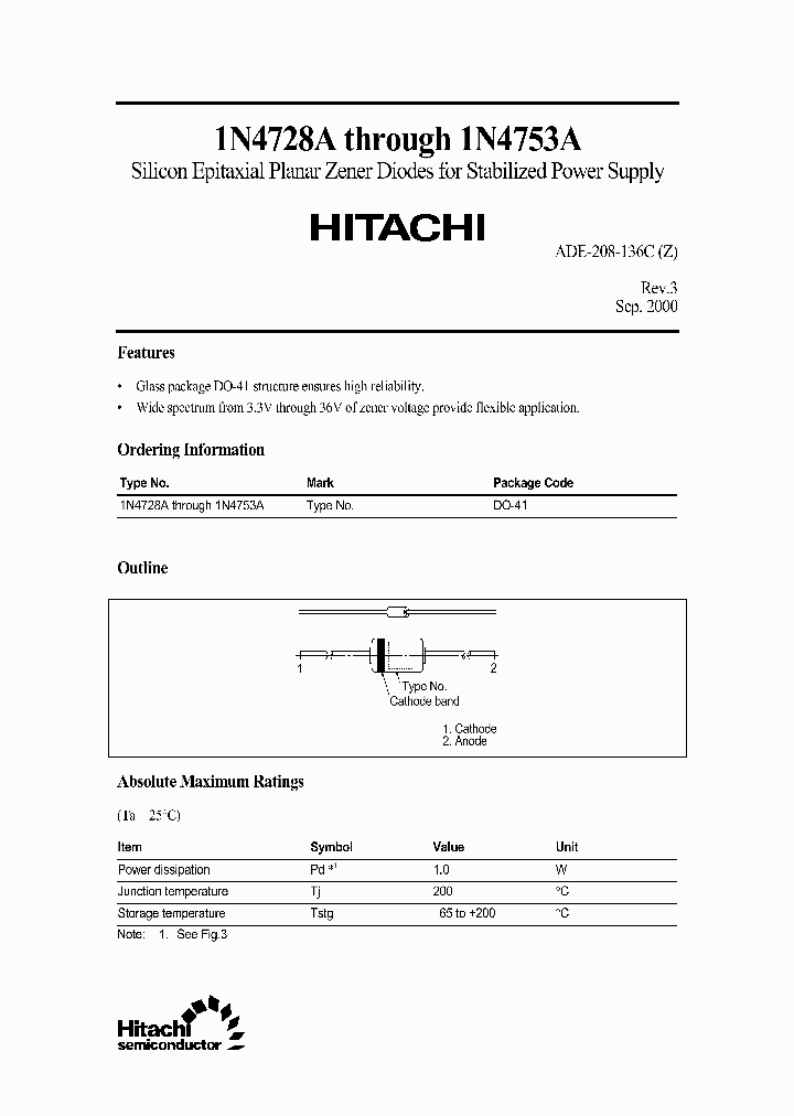 1N4728A_133843.PDF Datasheet Download --- IC-ON-LINE