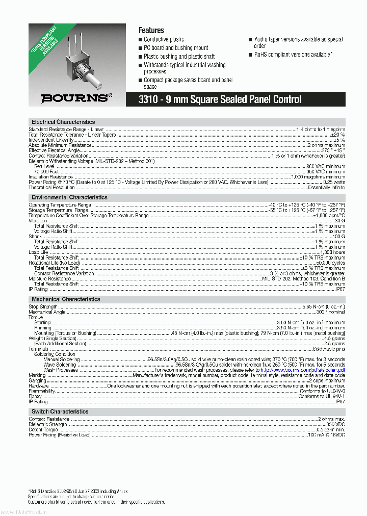 3310-001_138731.PDF Datasheet Download --- IC-ON-LINE