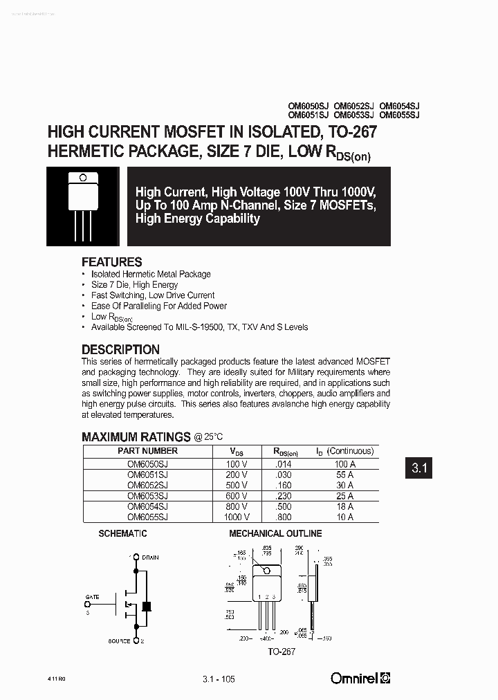 OM6050SJ_139858.PDF Datasheet Download --- IC-ON-LINE