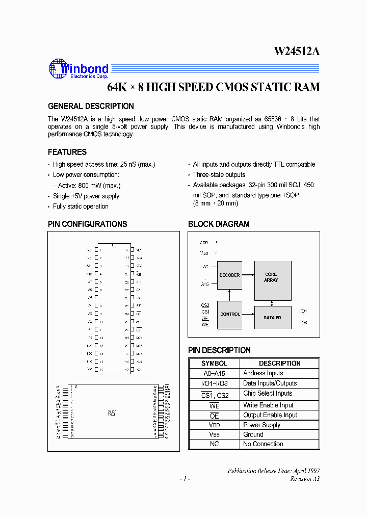 W24512_141441.PDF Datasheet Download --- IC-ON-LINE
